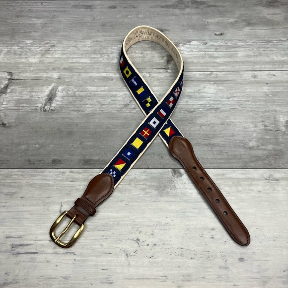 Accessories | Nautical Flag Pattern Belt 32 | Poshmark